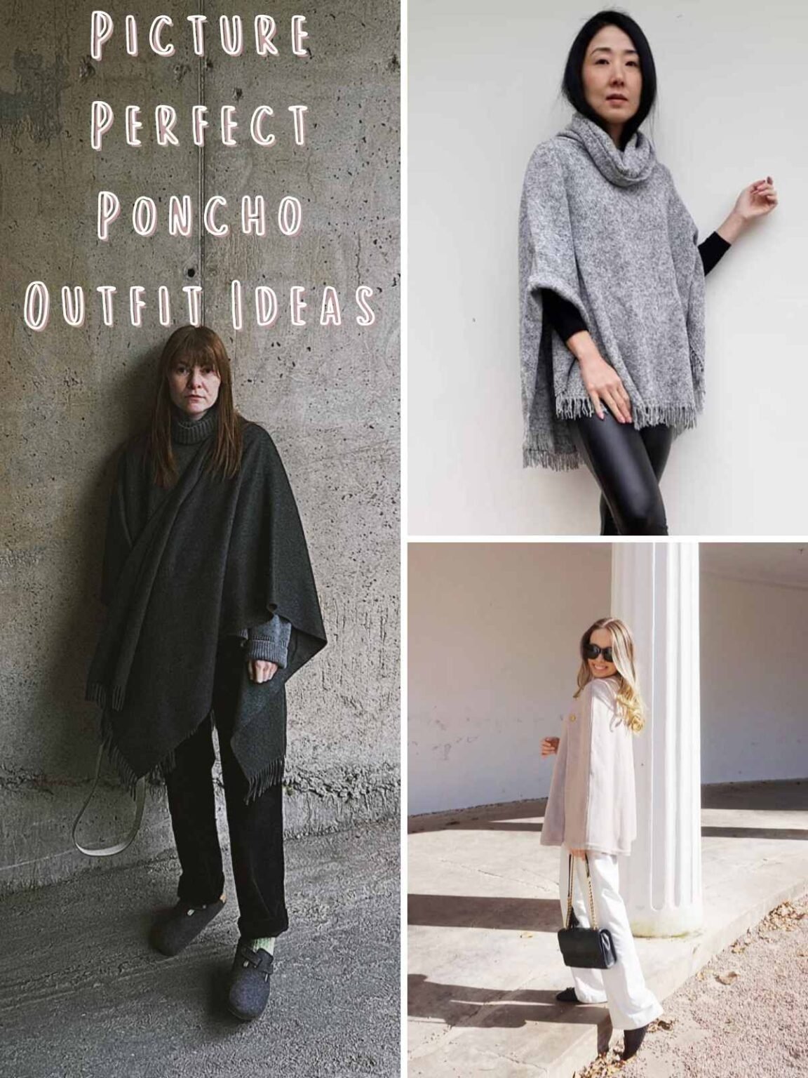 31 Perfect Poncho Outfit Ideas + Tips On Wearing - ljanestyle