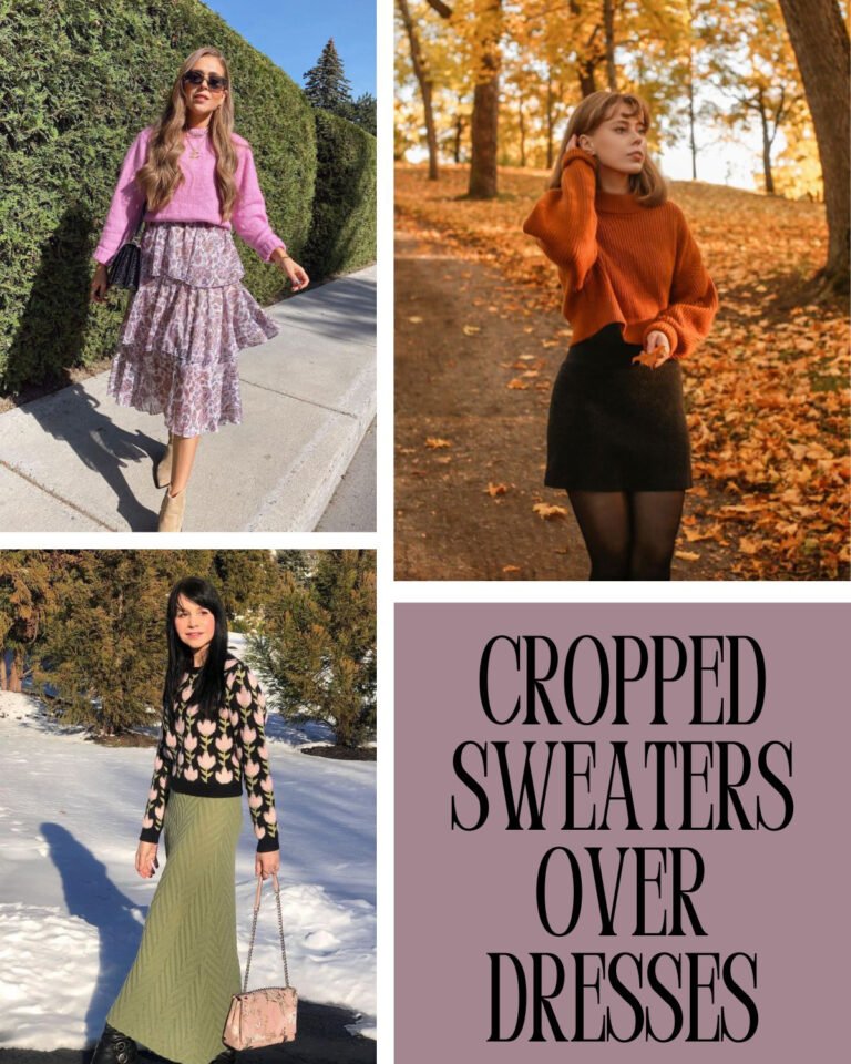 Trend Alert - Cropped Sweater Over Dress Looks For Spring - ljanestyle