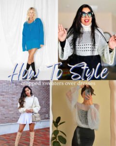 Trend Alert - Cropped Sweater Over Dress Looks For Spring - ljanestyle