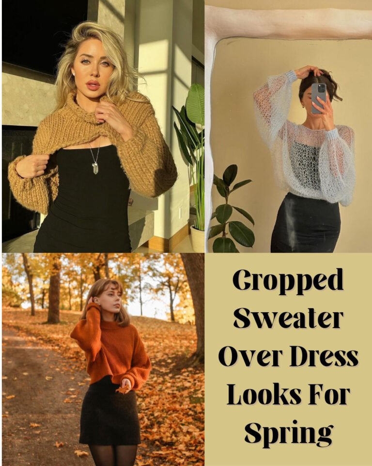 Trend Alert - Cropped Sweater Over Dress Looks For Spring - ljanestyle